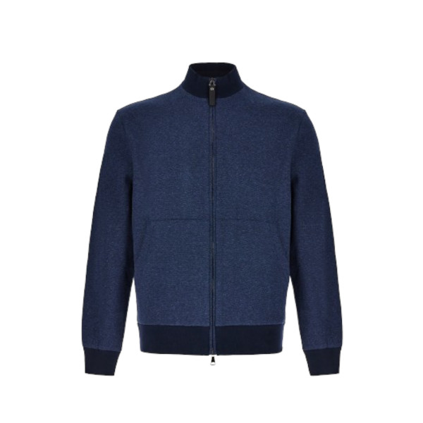 SWEATSHIRT WITH FULL ZIP IN DOUBLE COTTON - TRANS Fashion Indonesia